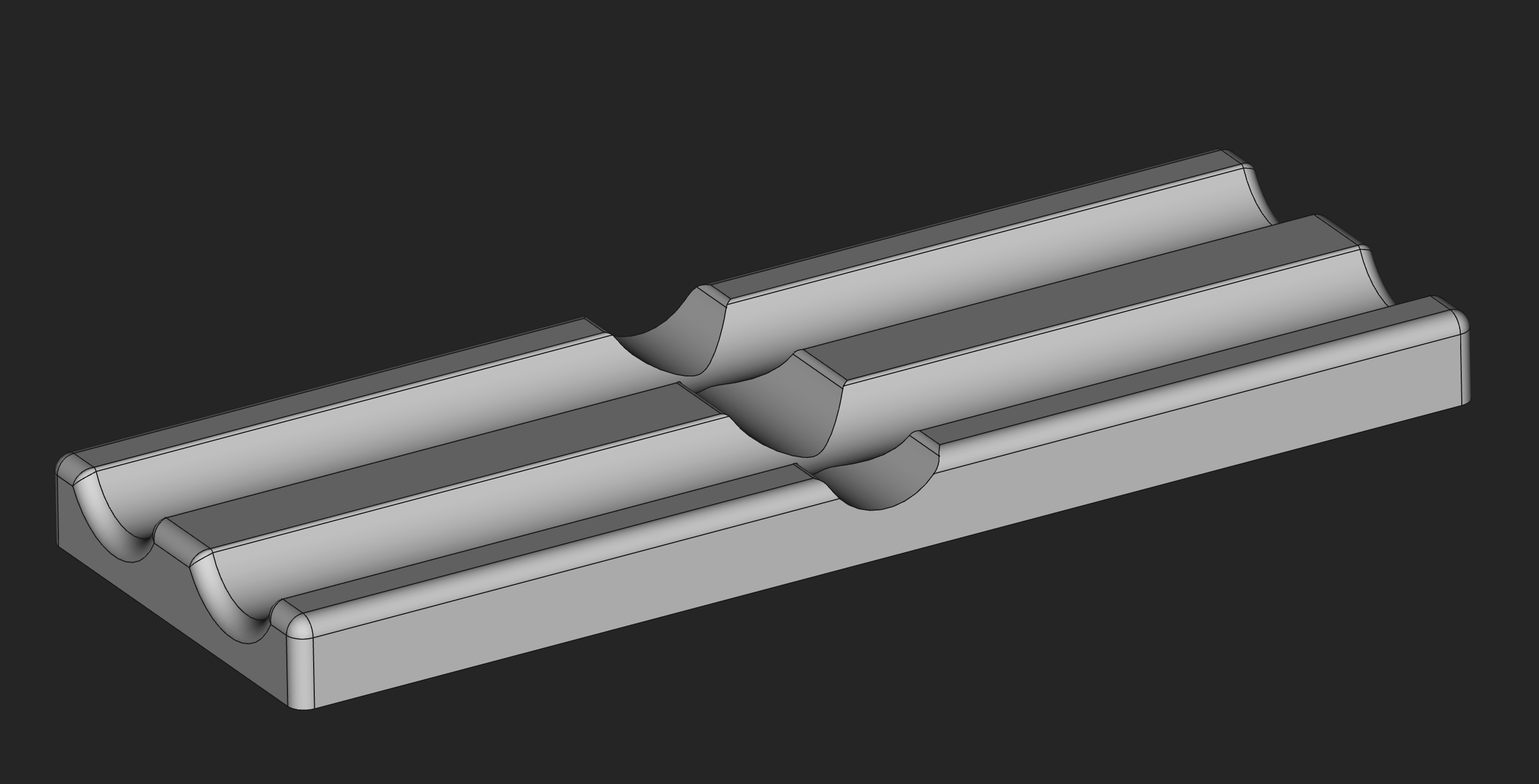 Tray for Two Fountain Pens by stoneburner | Download free STL model | Printables.com