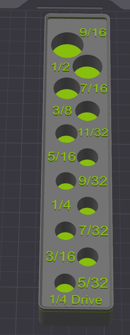 Gridfinity Husky 1/4 Drive remix by Raptor | Download free STL model | Printables.com