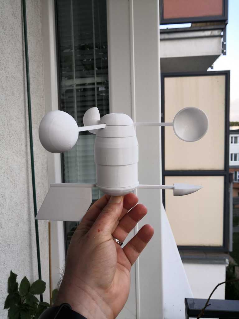 Anemometer with wind direction by edison_cz | Download free STL model ...