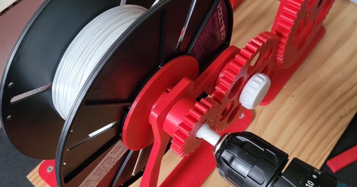 Drill adapter_Filament Spool Winder by Edgooes | Download free STL ...
