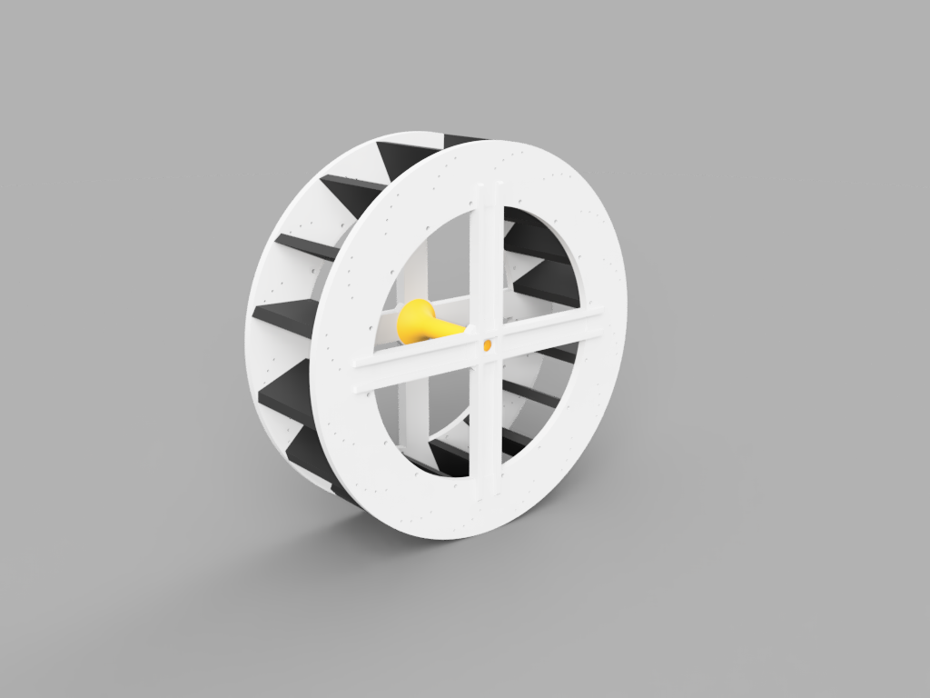 Water wheel for garden pond by fluetke | Download free STL model ...