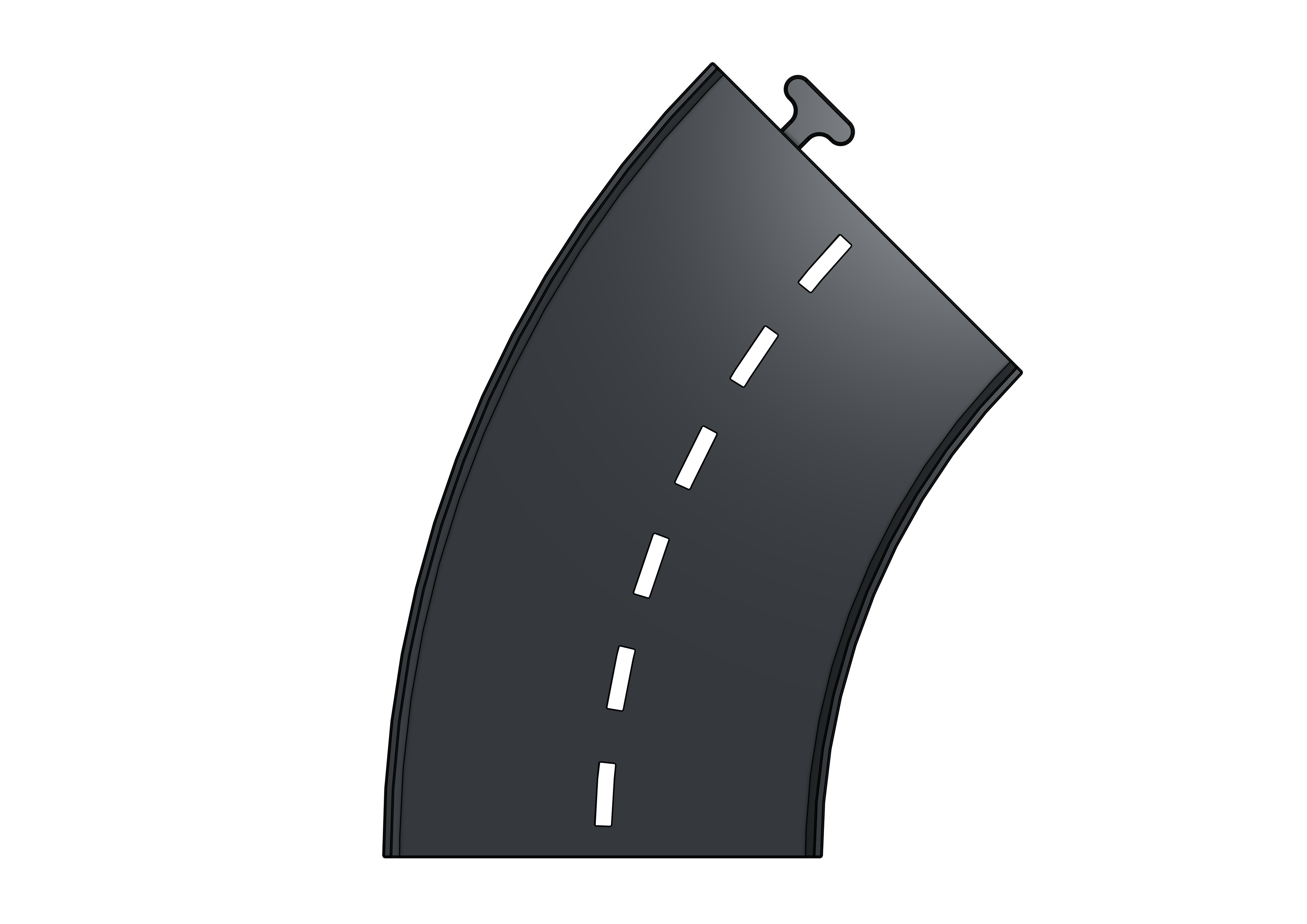 City Streets - Medium Curve Road - B2DL by Michal Fanta | Download free ...