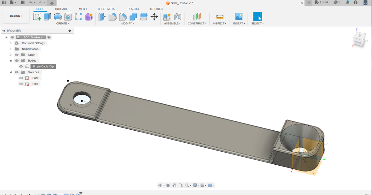 Single Cable Clip Parametric by qwertyaaa | Download free STL model ...