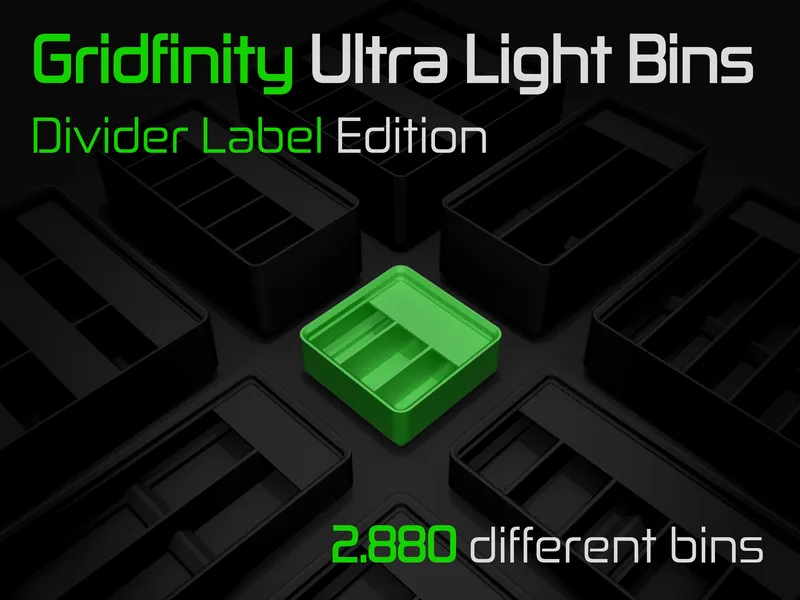 Gridfinity Ultra Light Bins - Plain Edition by HuMa | Download free STL model | Printables.com