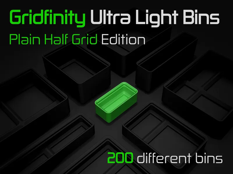 Gridfinity Ultra Light Bins - Plain Edition by HuMa | Download free STL ...