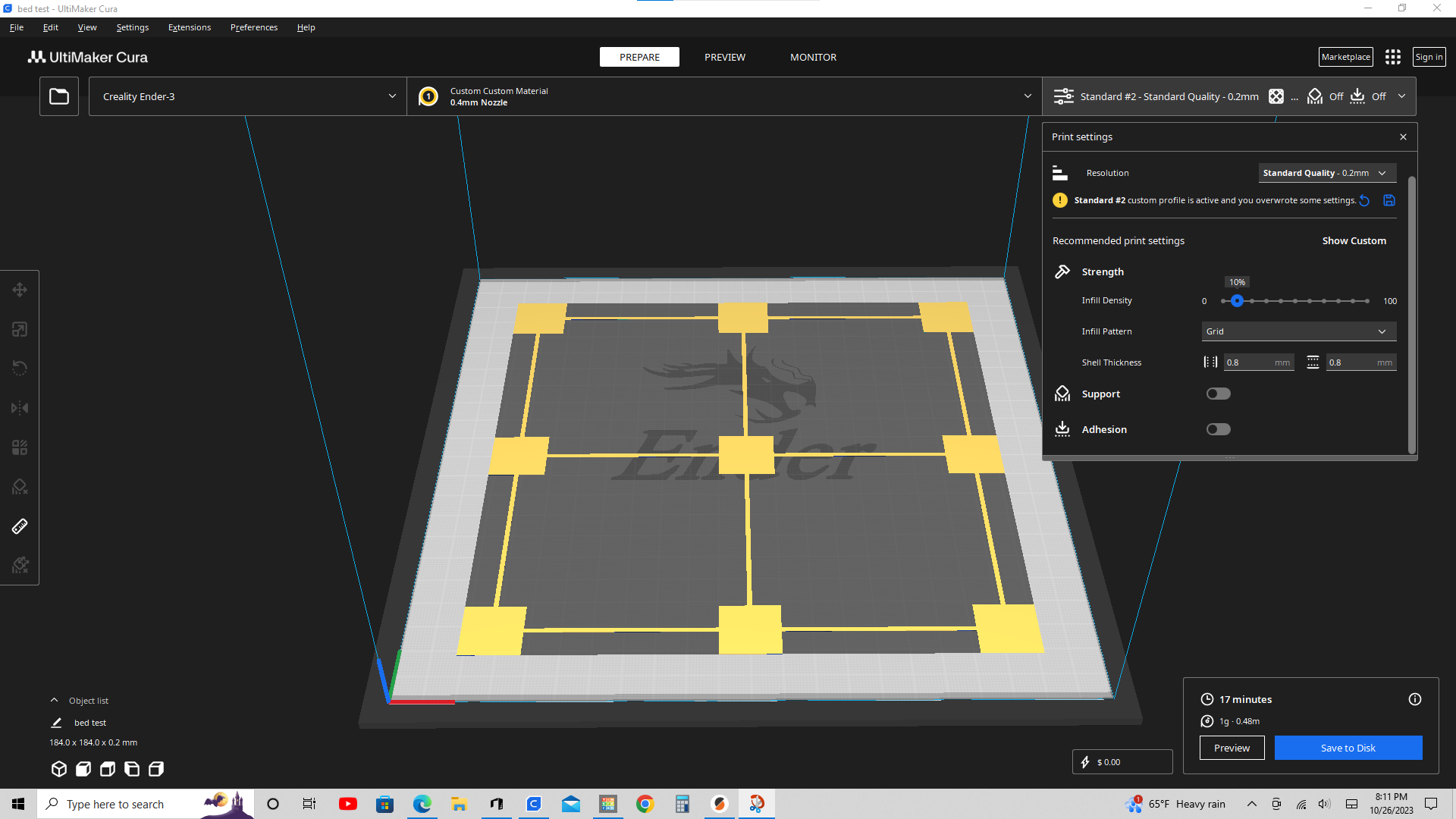 Bed level test by Computerguy | Download free STL model | Printables.com