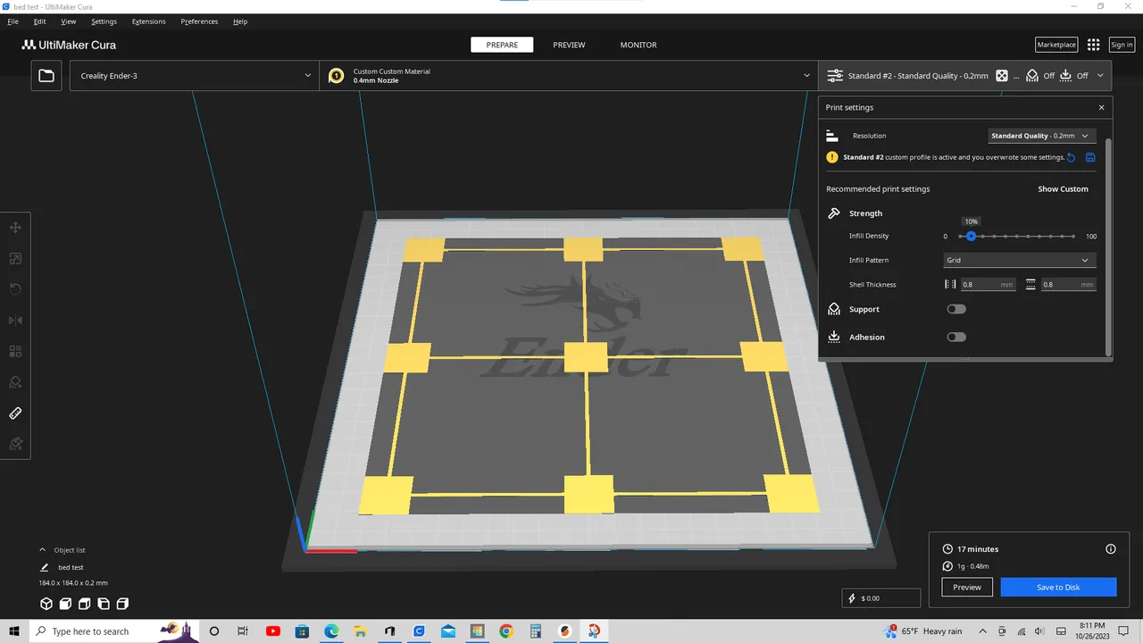 Bed level test by Computerguy | Download free STL model | Printables.com