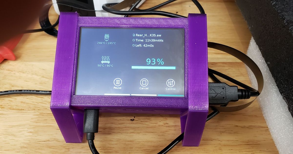 Raspberry Pi 4B + Adafruit 3.5 TFT Case + Tabletop Mounting Brackets by ...