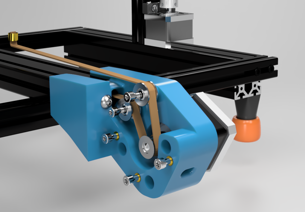 Stepper Motor Drop Mount for 2040 Aluminum Extrusion (Y-Axis Ender ...