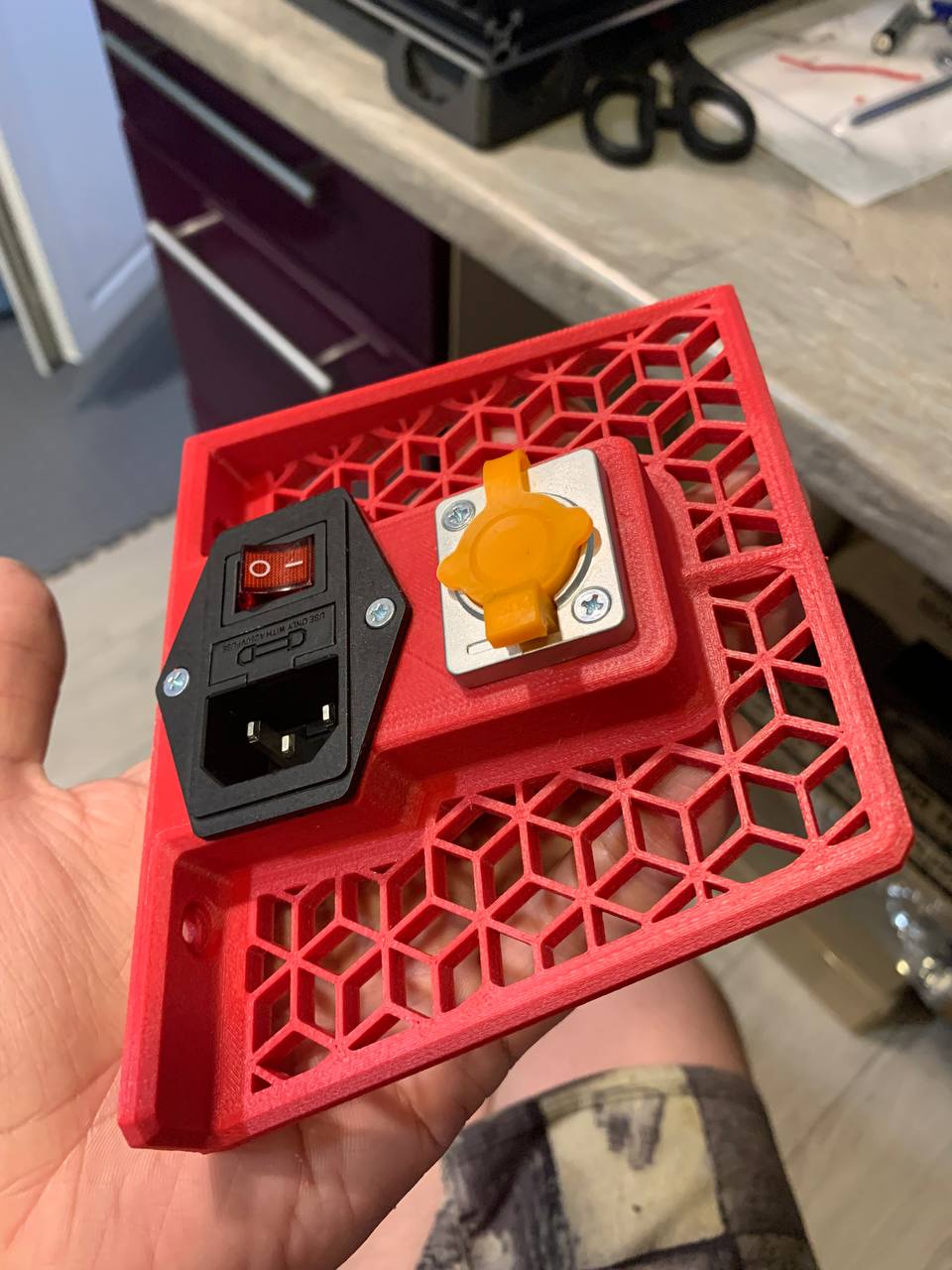 VZBot powerswitsh lan socket bracket by GreySiD | Download free STL ...