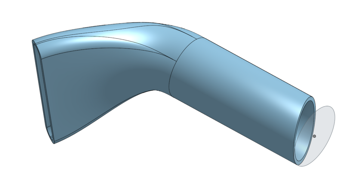 DeWalt compact leaf blower DCV100 angled air concentrator duct by Mr ...