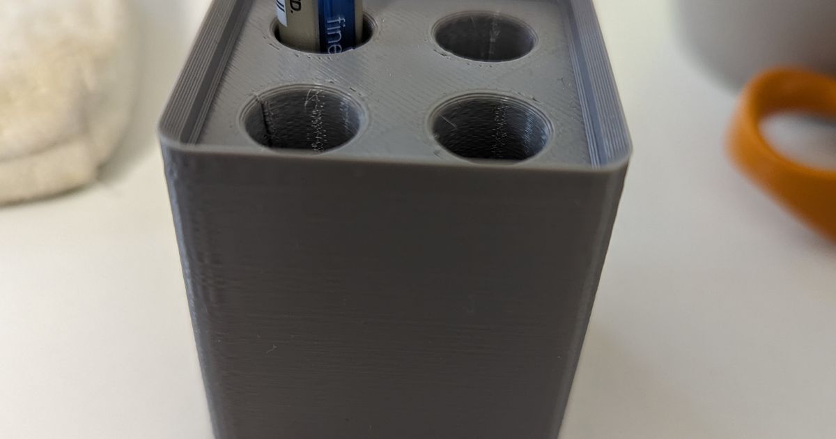 Gridfinity refined 4x pen holder by arfoll | Download free STL model ...