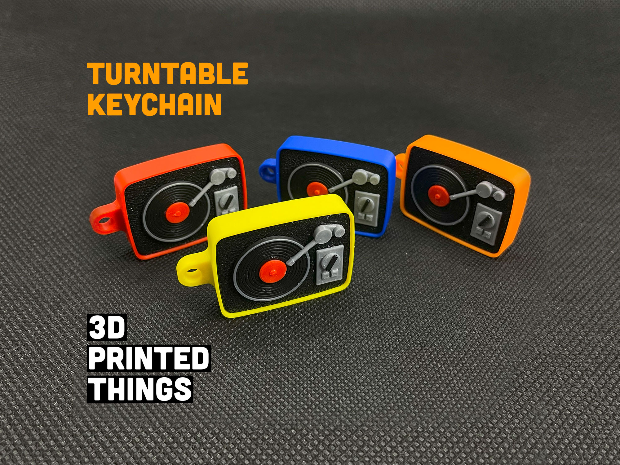 Turntable Keychain by 3D Printed Things | Download free STL model ...