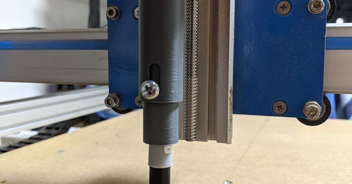 CNC Sharpie Holder (spring loaded) by EvilSpyBoy | Download free STL ...