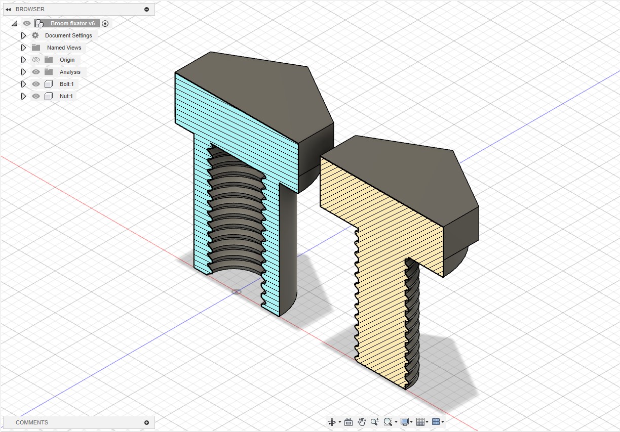 Floor Mop Screw and Nut by Nikita Dugin | Download free STL model ...