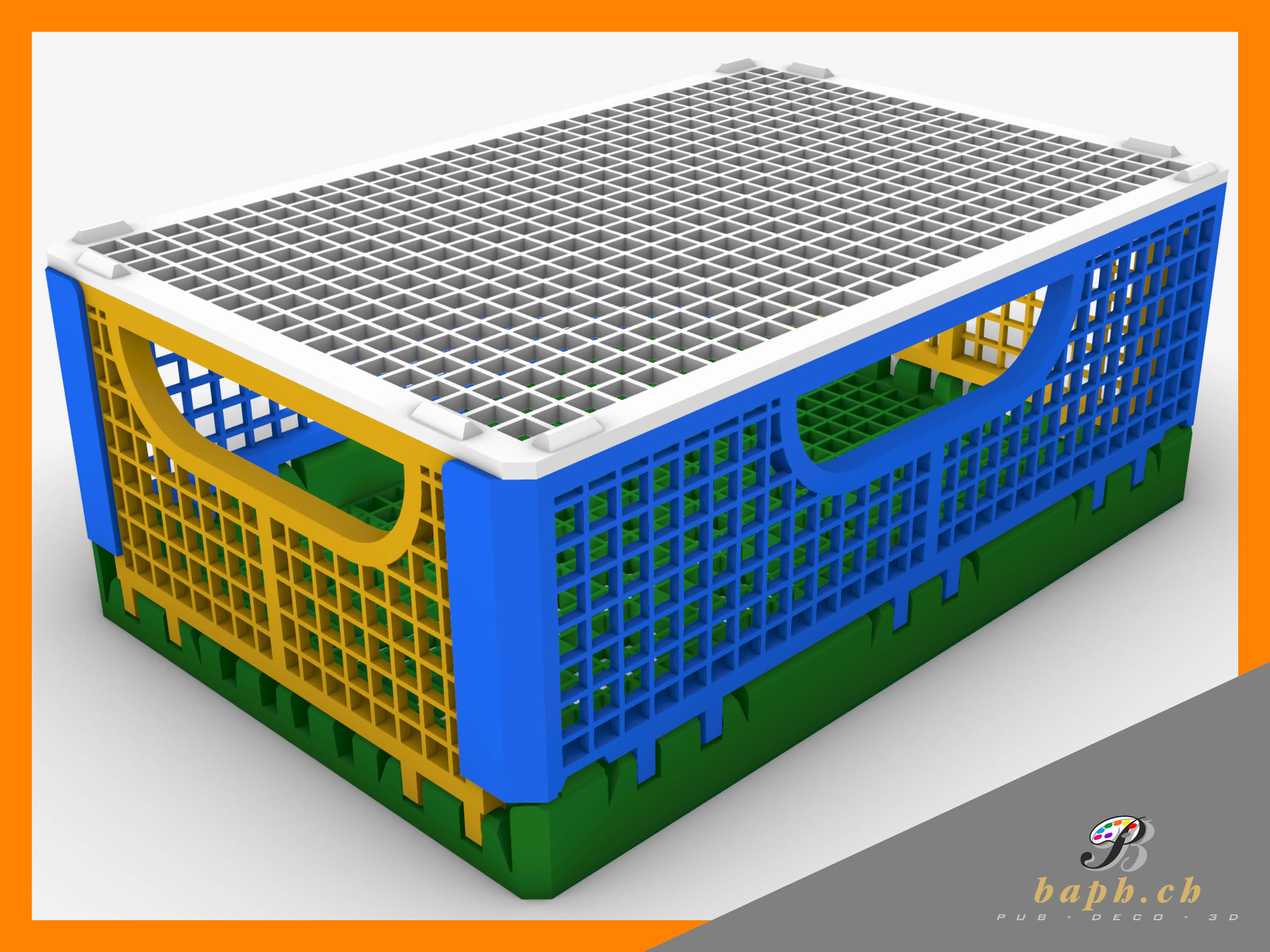 Foldable and stackable Crate (S) by baph | Download free STL model | Printables.com