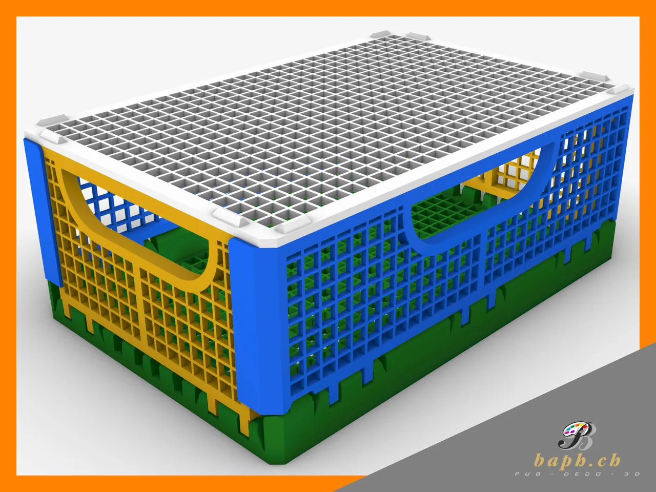 Foldable and stackable Crate (S) by baph | Download free STL model ...