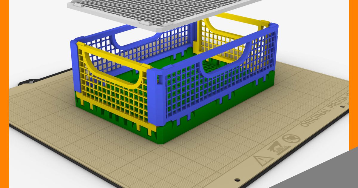Foldable and stackable Crate (S) by baph | Download free STL model ...