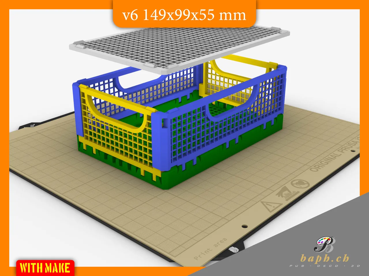 Foldable and stackable Crate (S) by baph | Download free STL model ...
