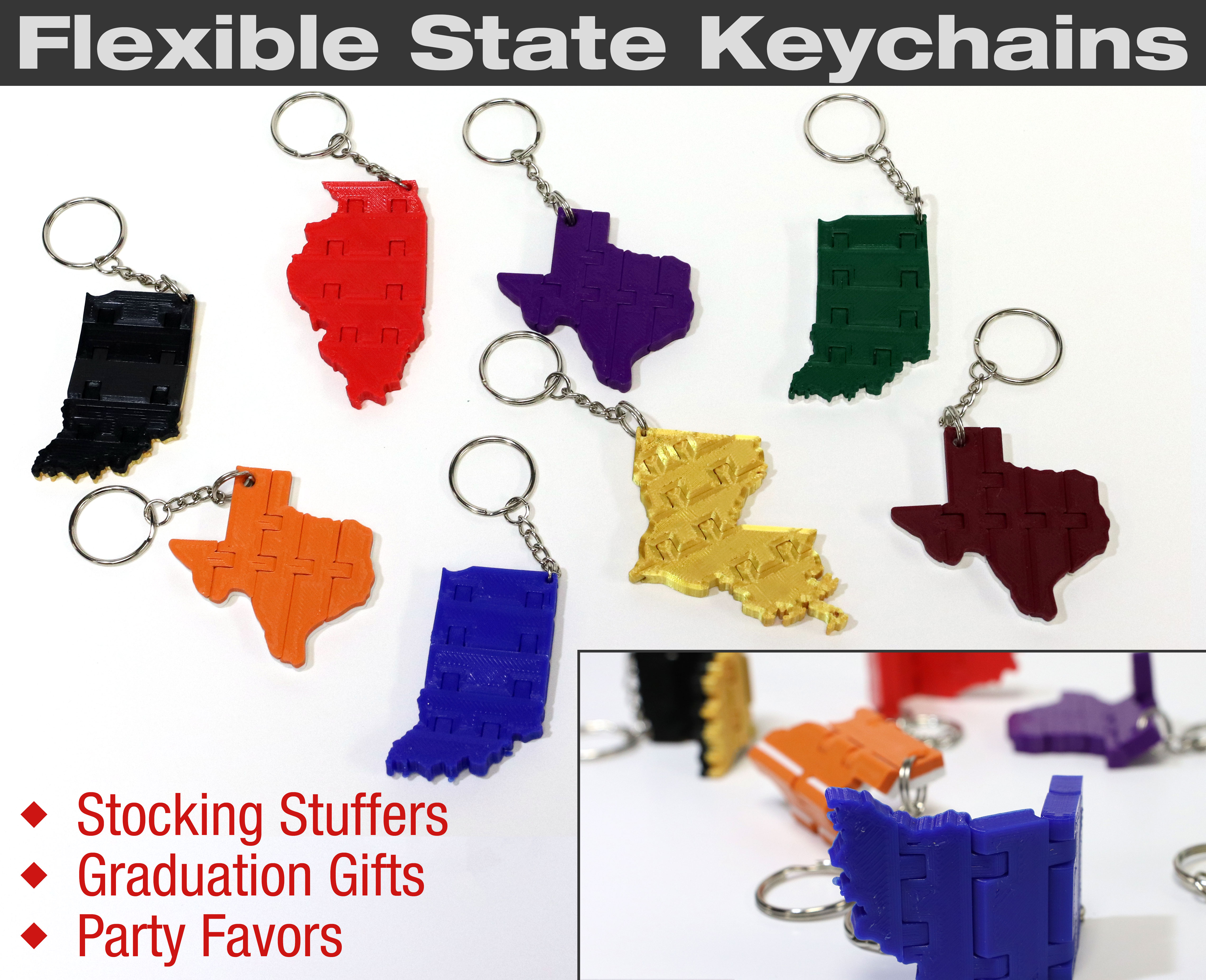 Flexi Texas Fidget Keychain by fixumdude | Printables Store