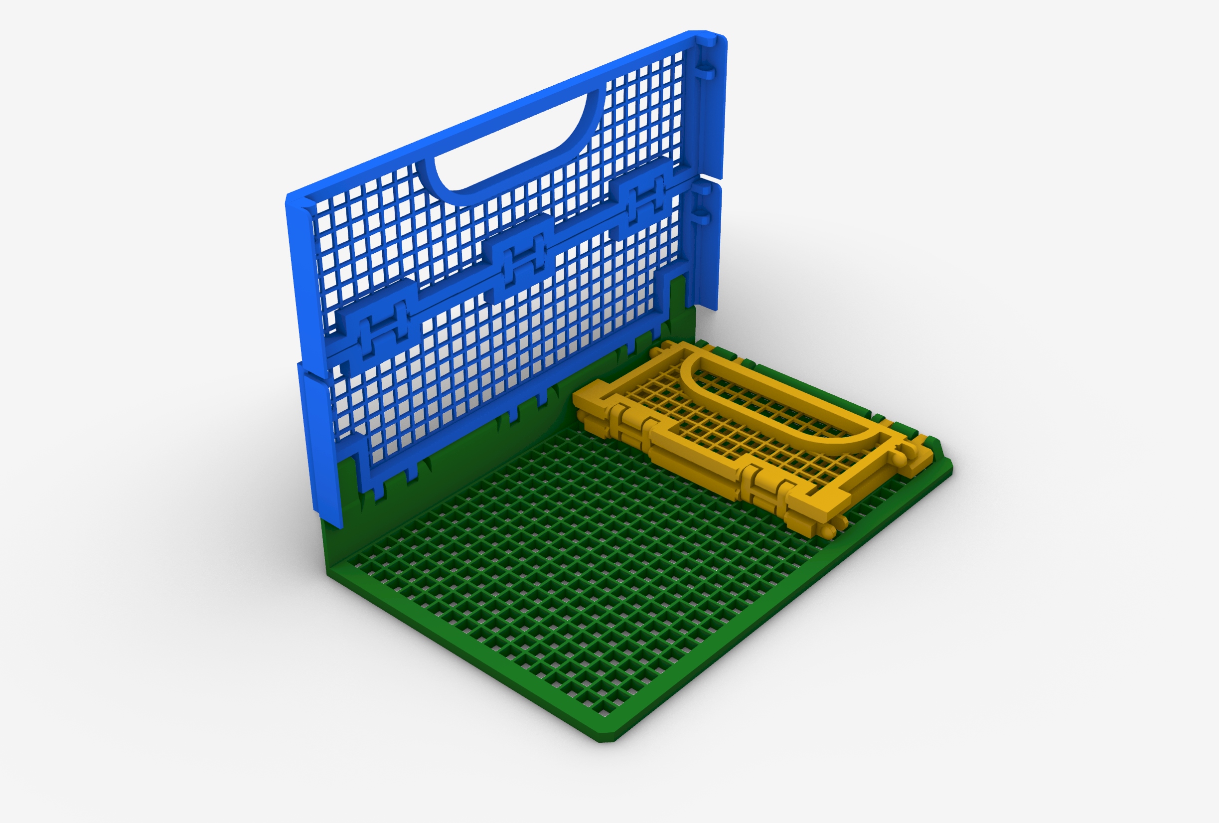 Double-foldable and stackable Crate (S) by baph | Download free STL ...