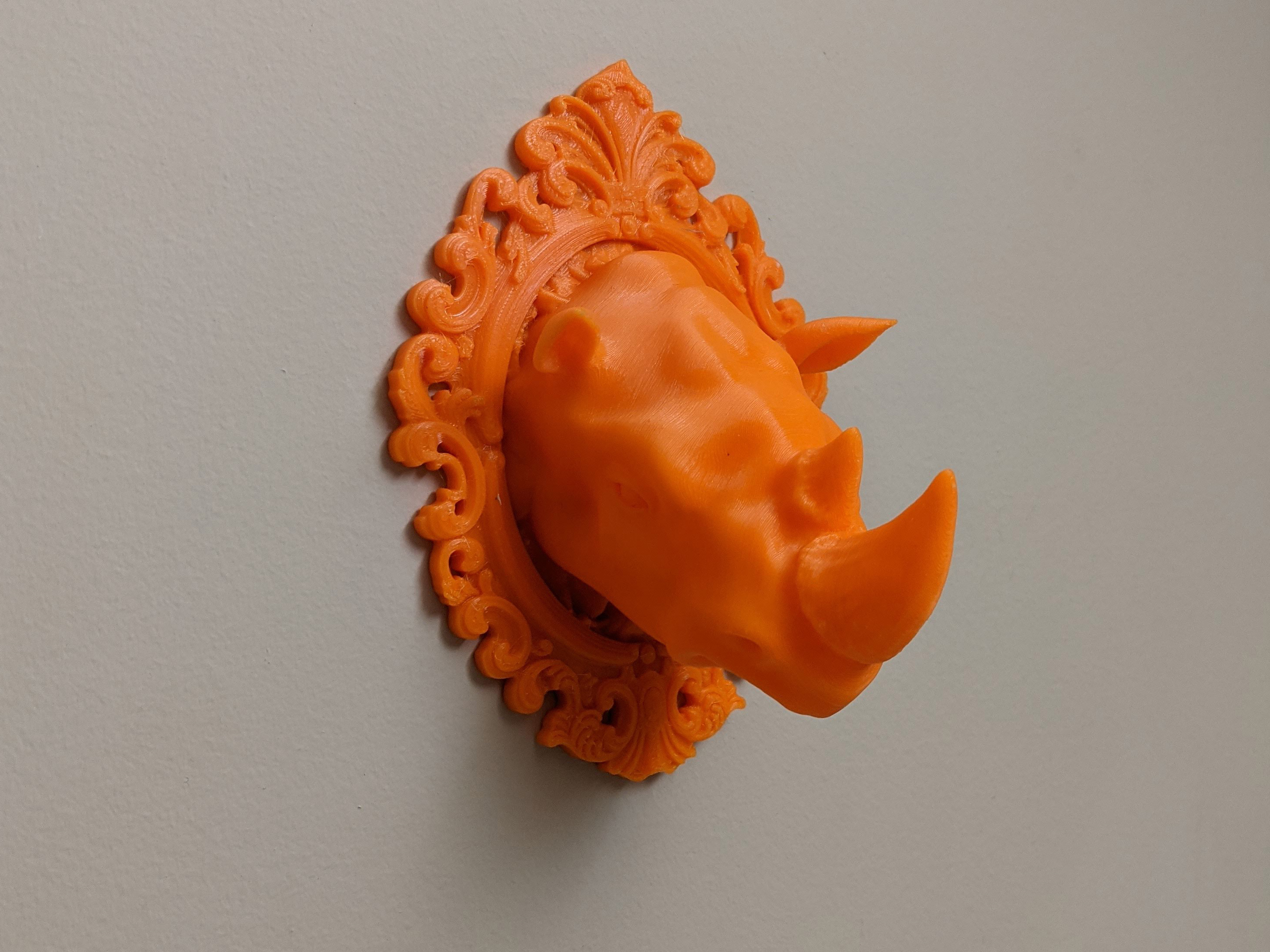 Rhino Trophy Wall Hanger by rtm | Printables Store
