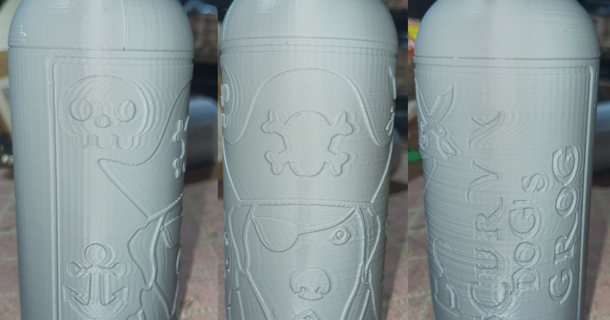 Scurvy Dog's Grog - Pirate Grog Bottle Piggy Bank And Stash Can - No Support by YourBuddyDinec ...