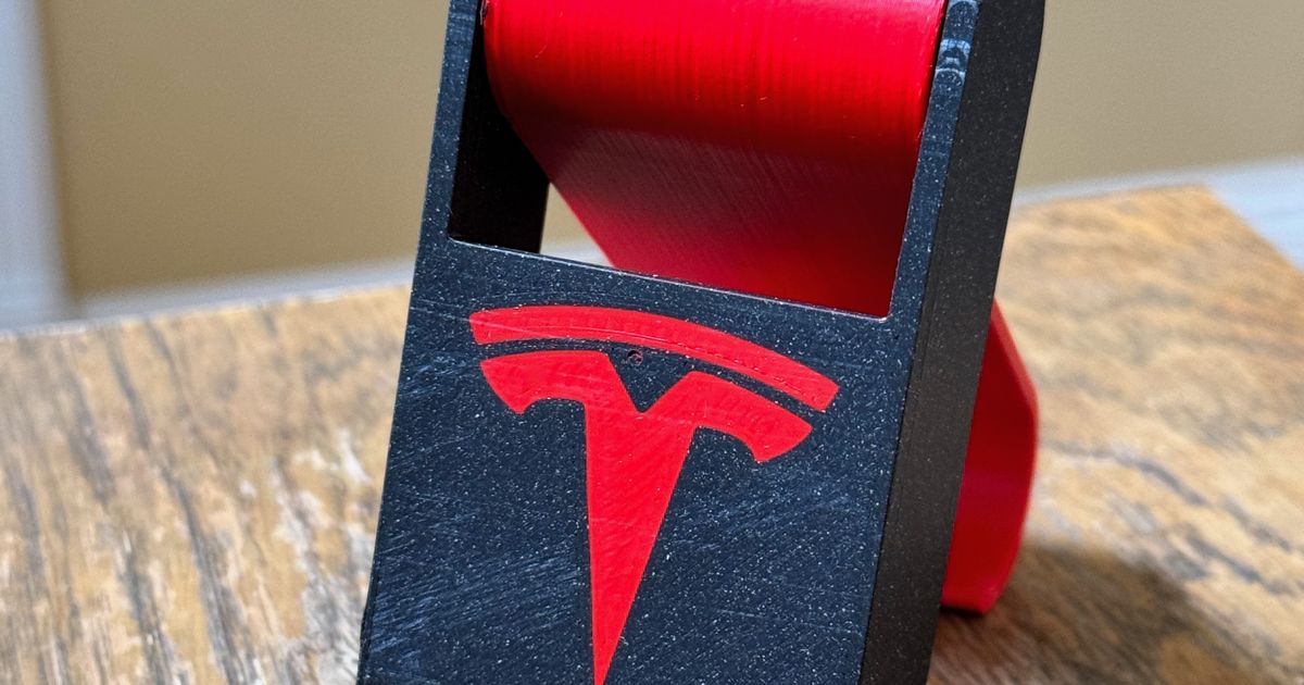 Tesla Logo - Foldable Phone Stand by mscalora | Download free STL model ...