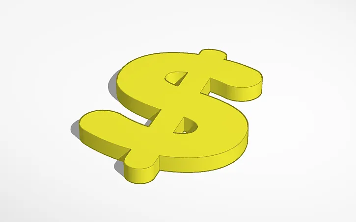 dollar sign by Best_codes | Download free STL model | Printables.com