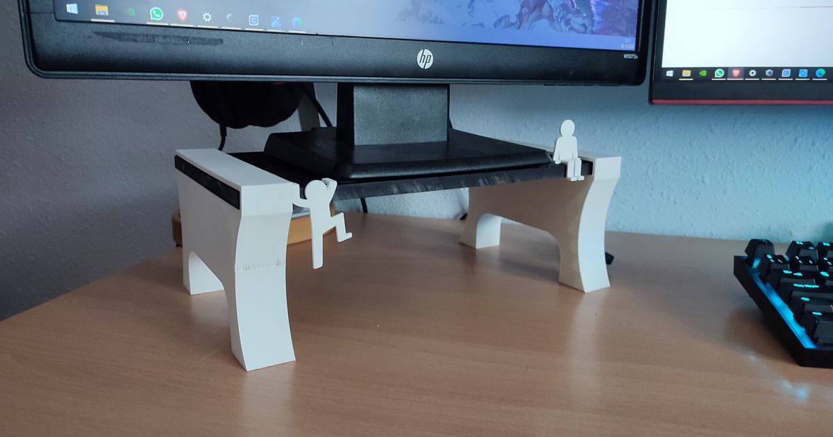 Egonomic monitor stand by Akerraps | Download free STL model ...