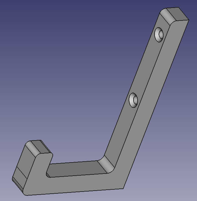 Wall hook with freecad source file by Fabien Gerbier | Download free ...
