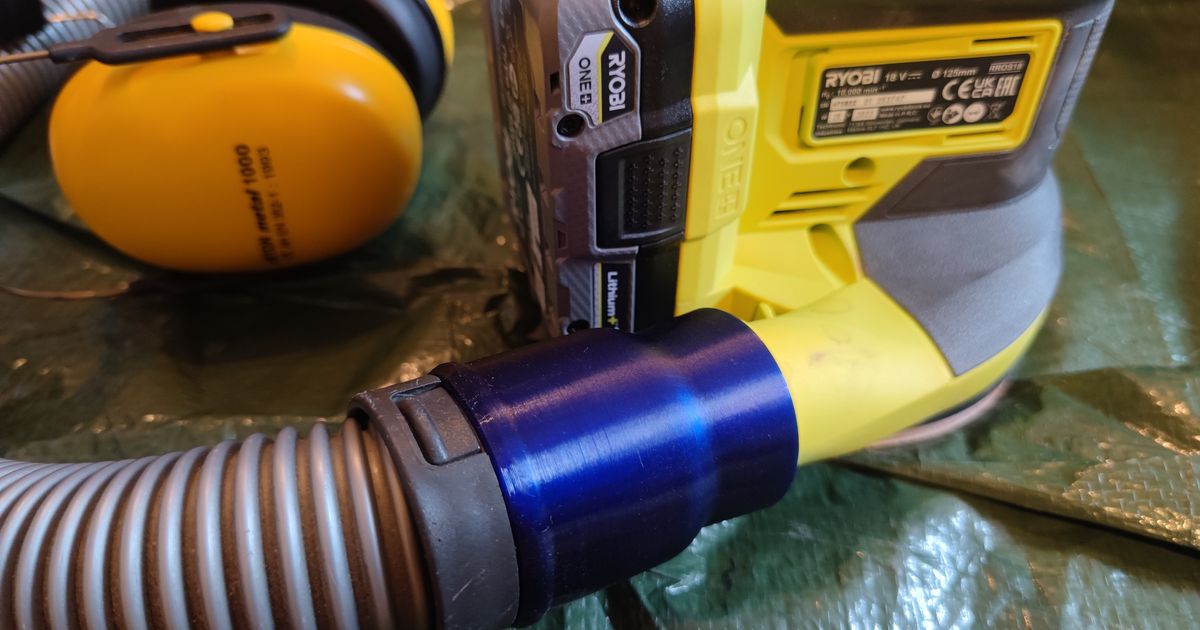 Dust port connector for Ryobi RROS18 and Miele vaccum cleaner by ...