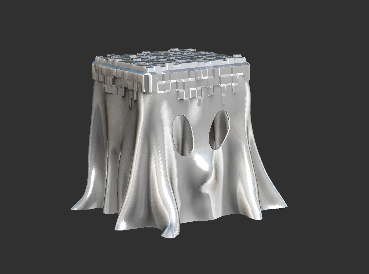 Halloween Minecraft Ghost, no support by Milhause | Download free STL ...