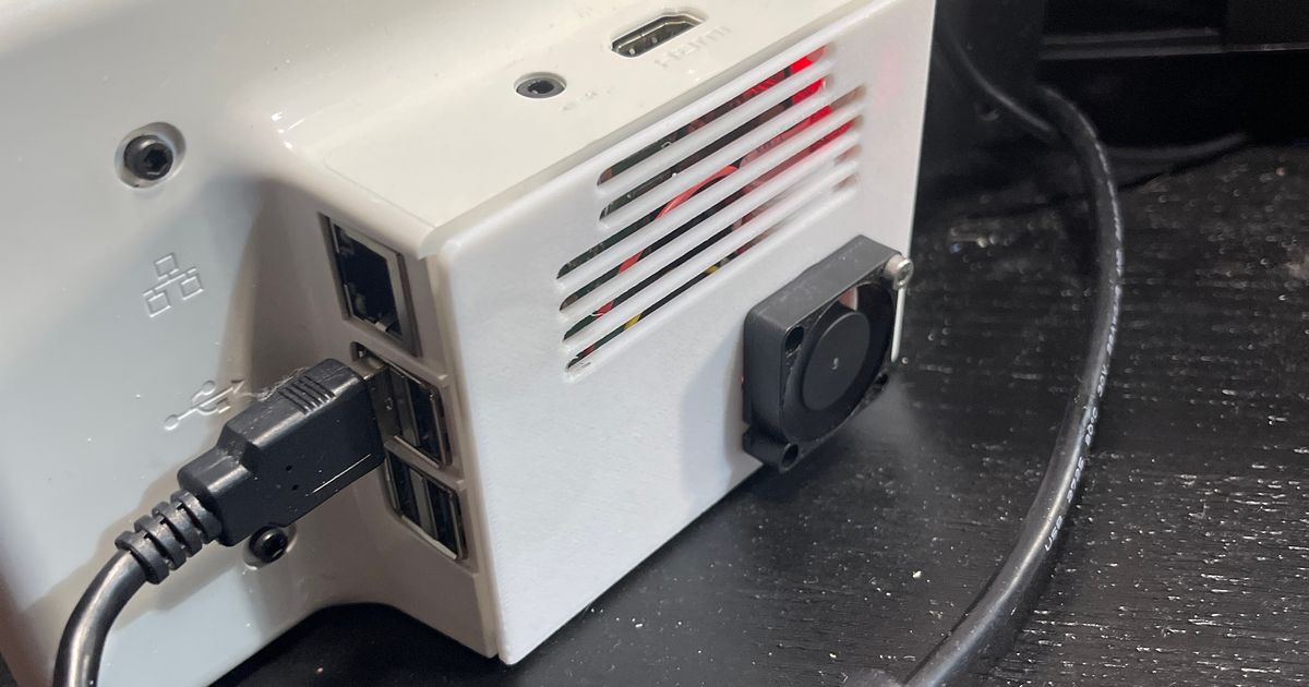 Raspberry PI 7 screen back cover with fan by Francesco Gagliardi ...