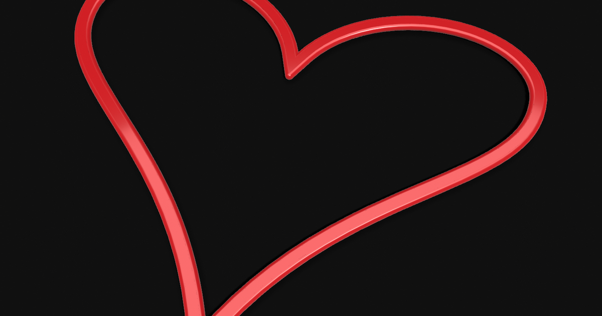 Wide Love Heart von Kyle B | Kostenloses STL-Modell herunterladen | Printables.com