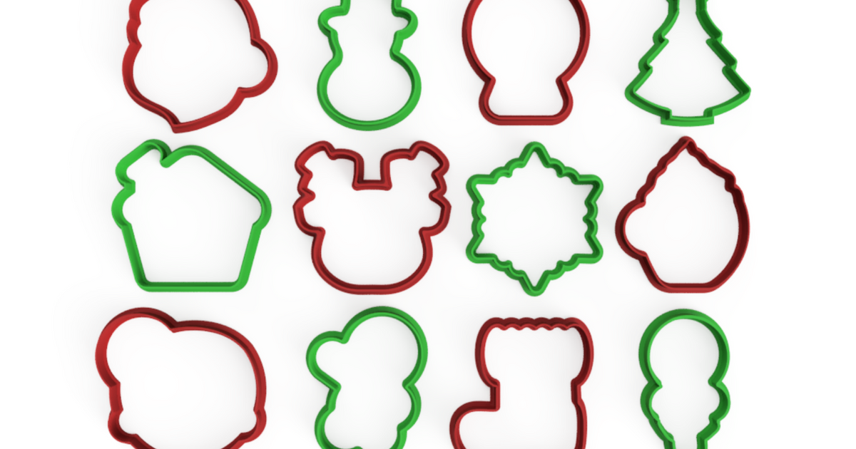 Christmas Cookie Cutters by Printies | Download free STL model ...
