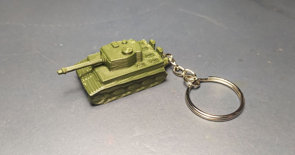 Easy to print Tank keychain - Tiger 1, Centurion (with rotating tower ...