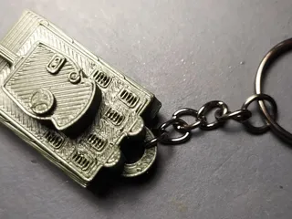 Easy to print Tank keychain - Tiger 1, Centurion (with rotating tower ...