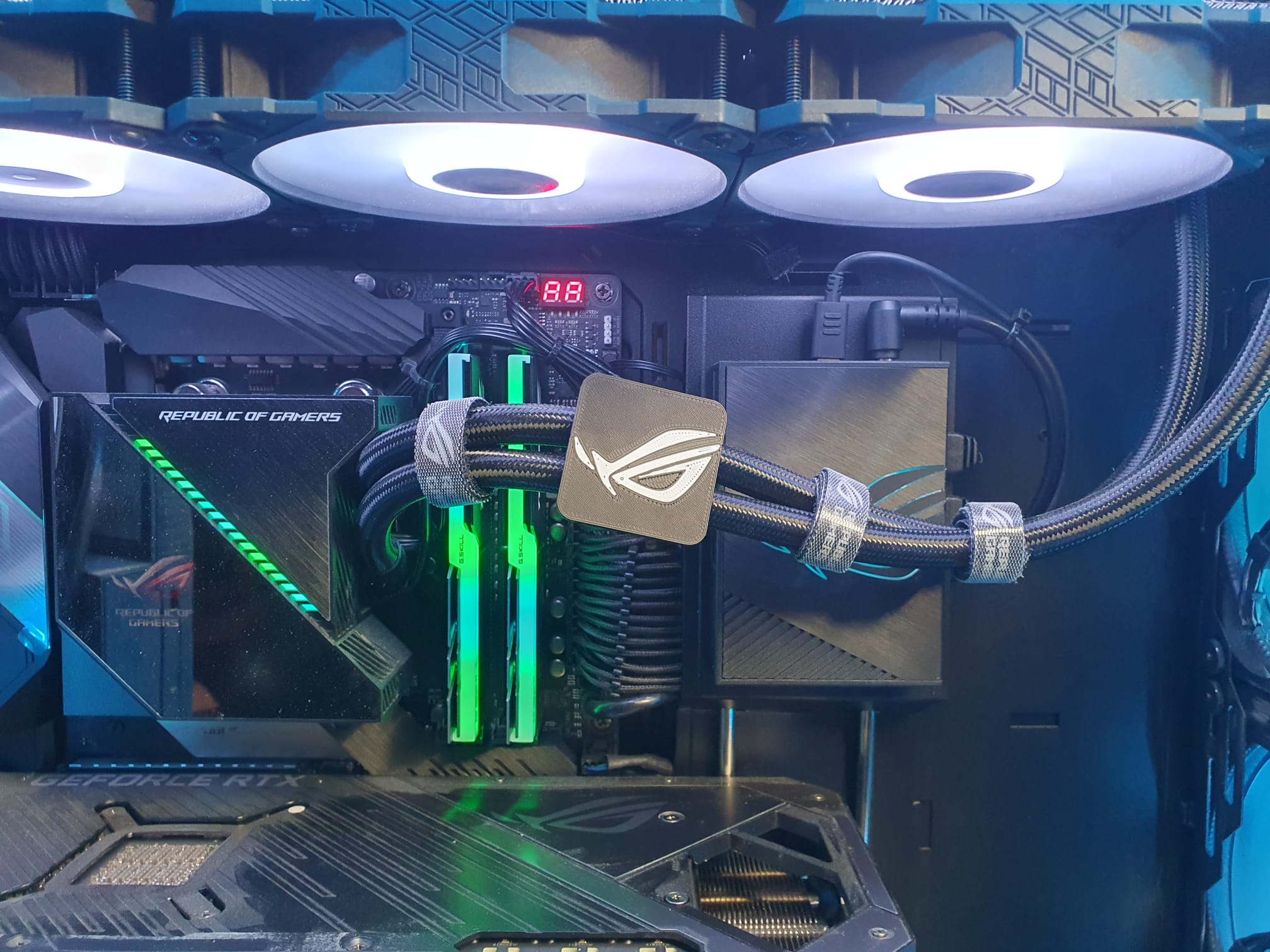 AIO CPU Watercooler hose distance bracket with interchangeable logo by ...