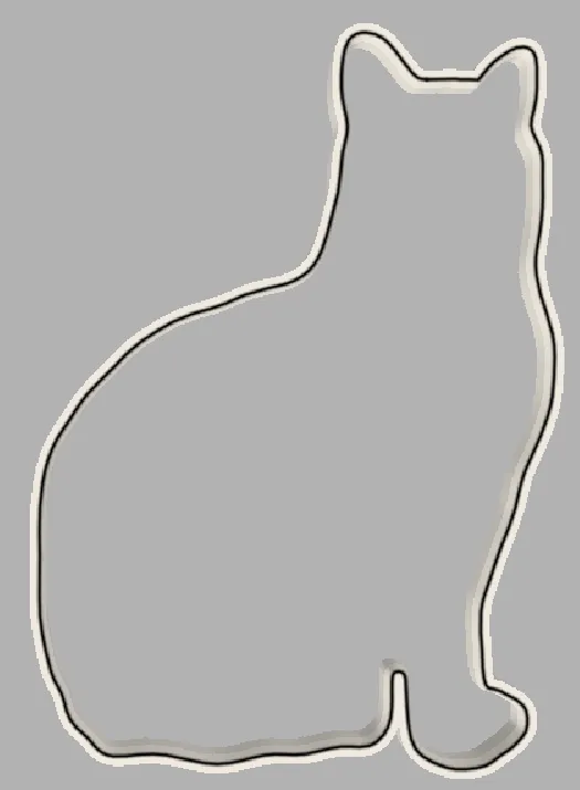 Cookie cutter - Cat shape by zaso | Download free STL model ...