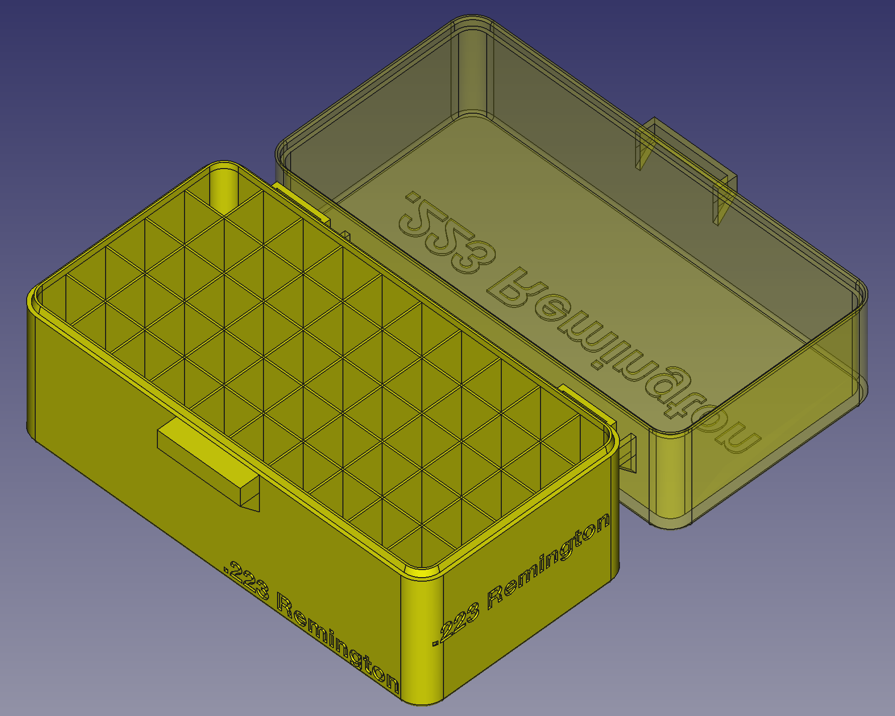 .223 Remington, Spring Latch Modular Ammo Box by brass_ring ...