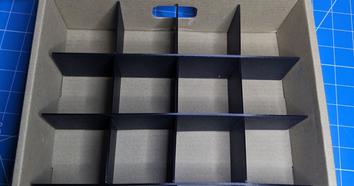 Empty Filament Box Storage (4 divider) by 3DPrints4me | Download free ...