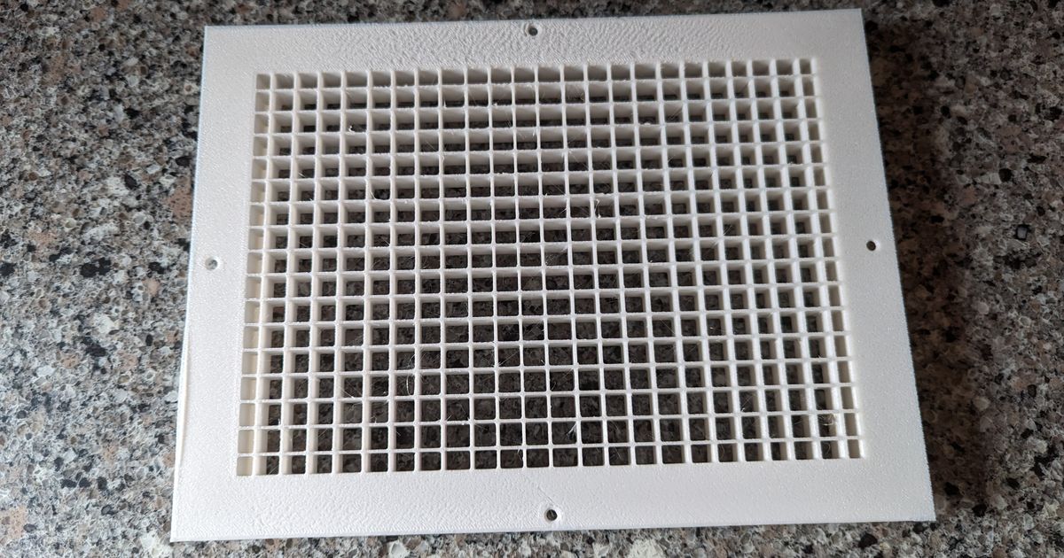 8.5" x 6" vent duct cover - cold air return register with back side ...