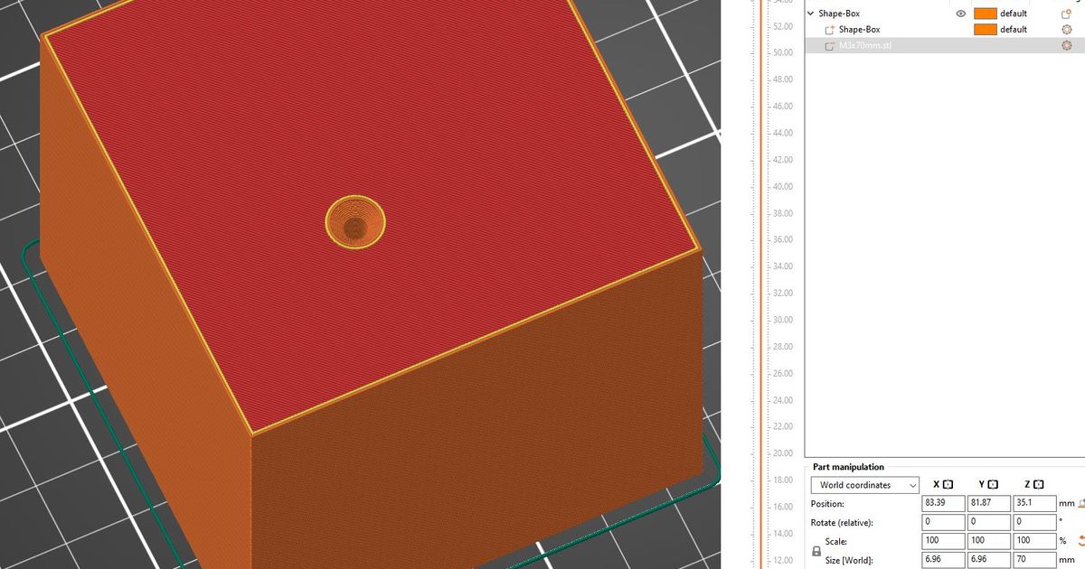 M3 (ISO) Countersunk Screws Clearance holes - Negative modifiers by ...