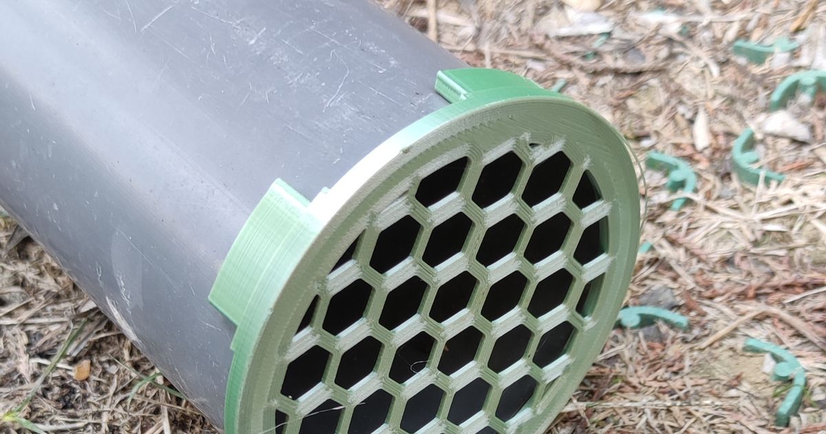 Grid for PVC pipe 80 mm. Grille PVC 80 mm by S.YJJ | Download free STL ...