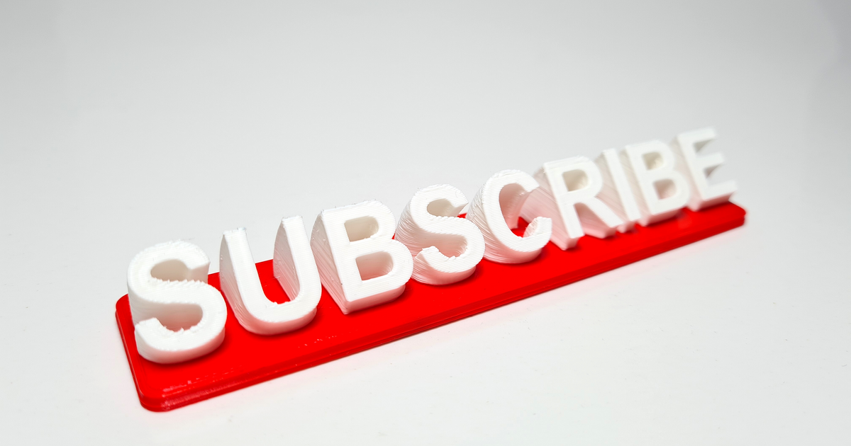 Subscribe 3D Plate by Nikolaos Babetas | Download free STL model ...