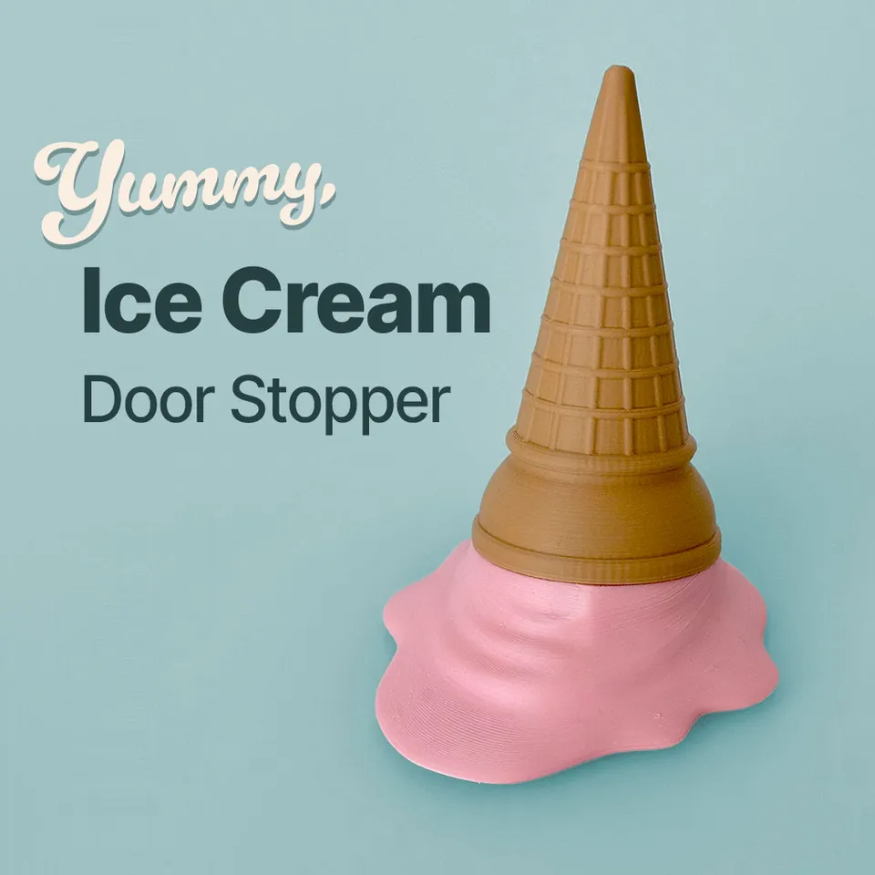 Ice Cream Door Stopper by s7emar | Download free STL model | Printables.com