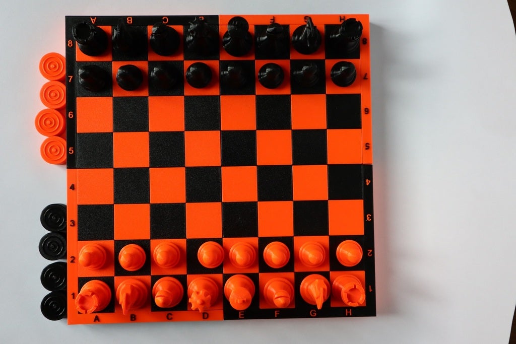 Chess - Schach & Checkers - Draughts - Dame Board & Box by MaOl ...