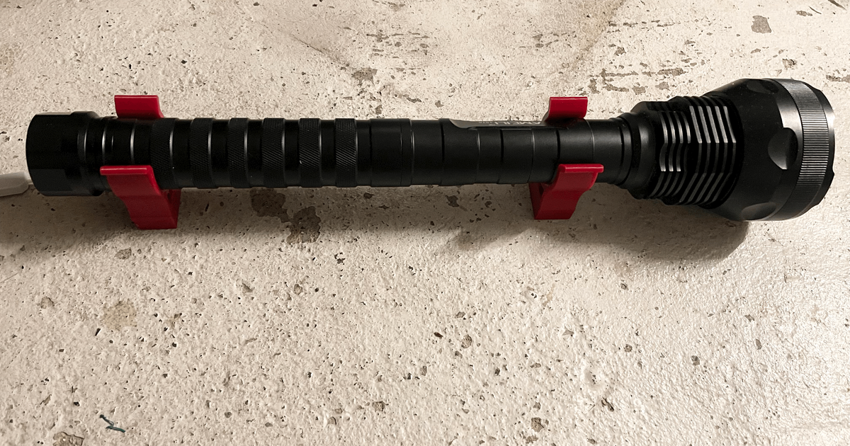 Flashlight wall mount by PrettyPrinter | Download free STL model ...