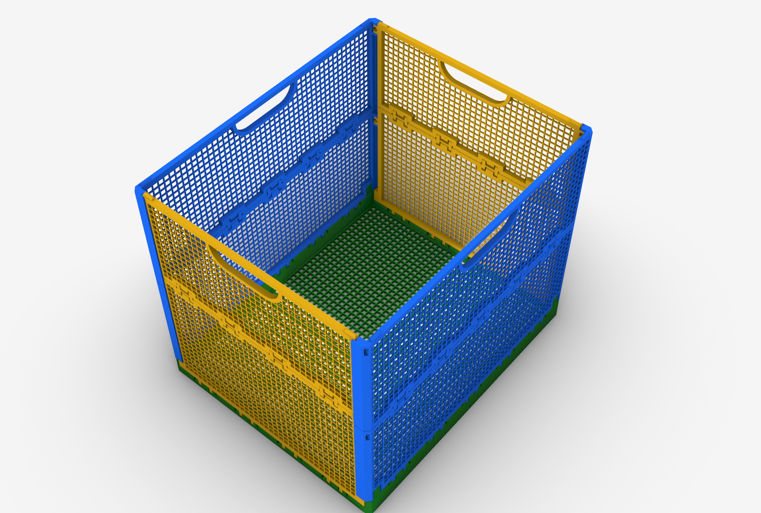 Double-foldable and stackable crate (XXL) by baph | Download free STL ...